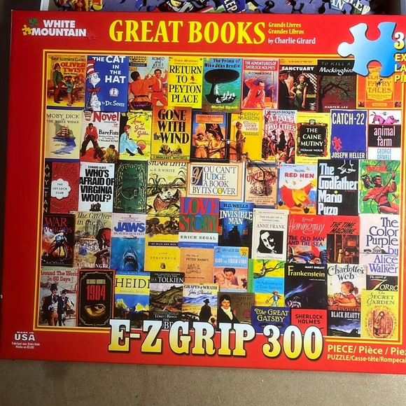 White Mountain | Games | 30 Extra Large Piece Ez Grip Great Books By ...